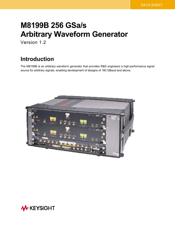 M8199B 256 GSa/s Arbitrary Waveform Generator PDF Asset Page | Keysight